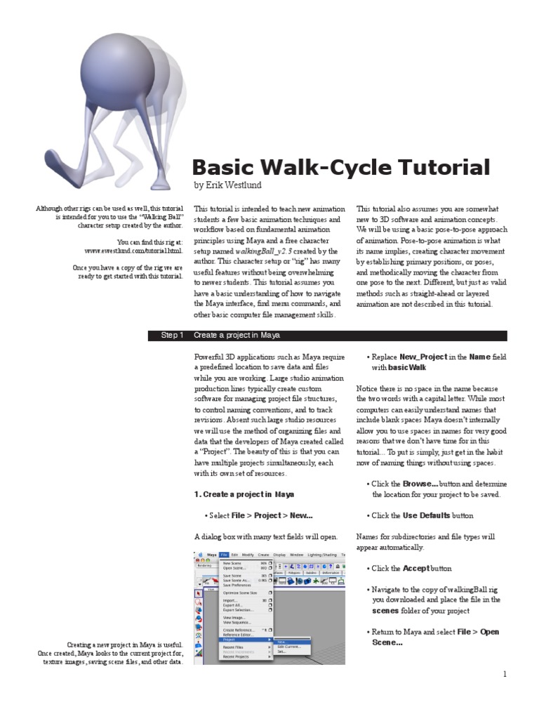 Basic Walk-Cycle Tutorial | PDF