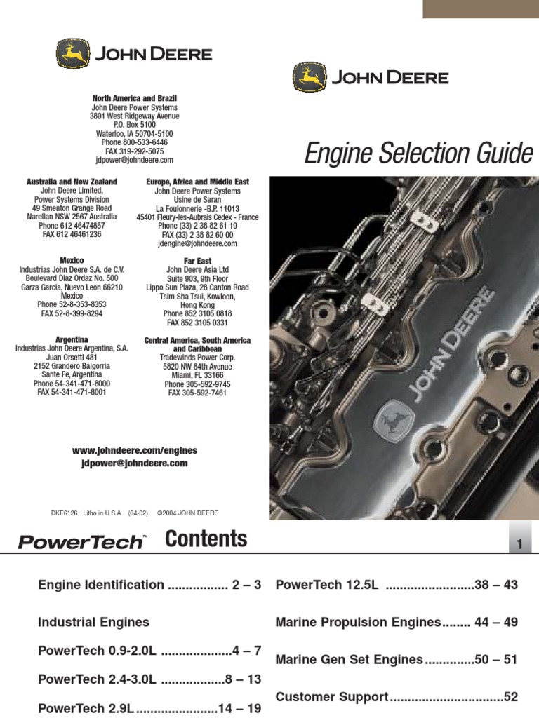 John Deere Powertech Engine Selection Guide | PDF | Transmission ... John Deere Powertech Engine Selection Guide | PDF | Transmission ...