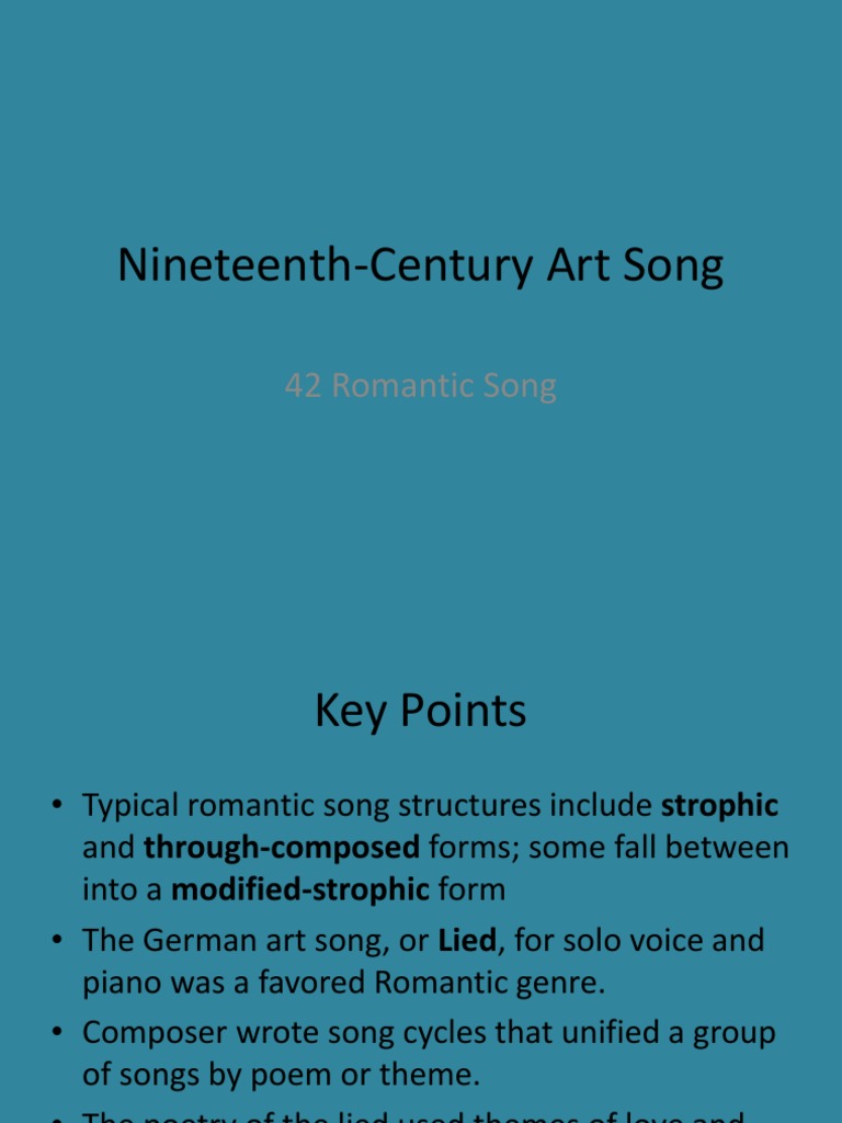 Schubert and the German Lied | PDF | Songs | Franz Schubert