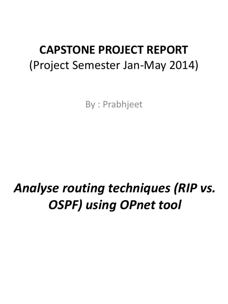 Capstone Project Report | PDF | Routing | Router (Computing)