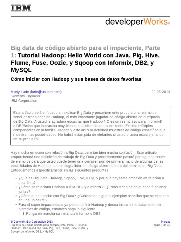 Tutorial Hadoop | PDF | Arte | Informática