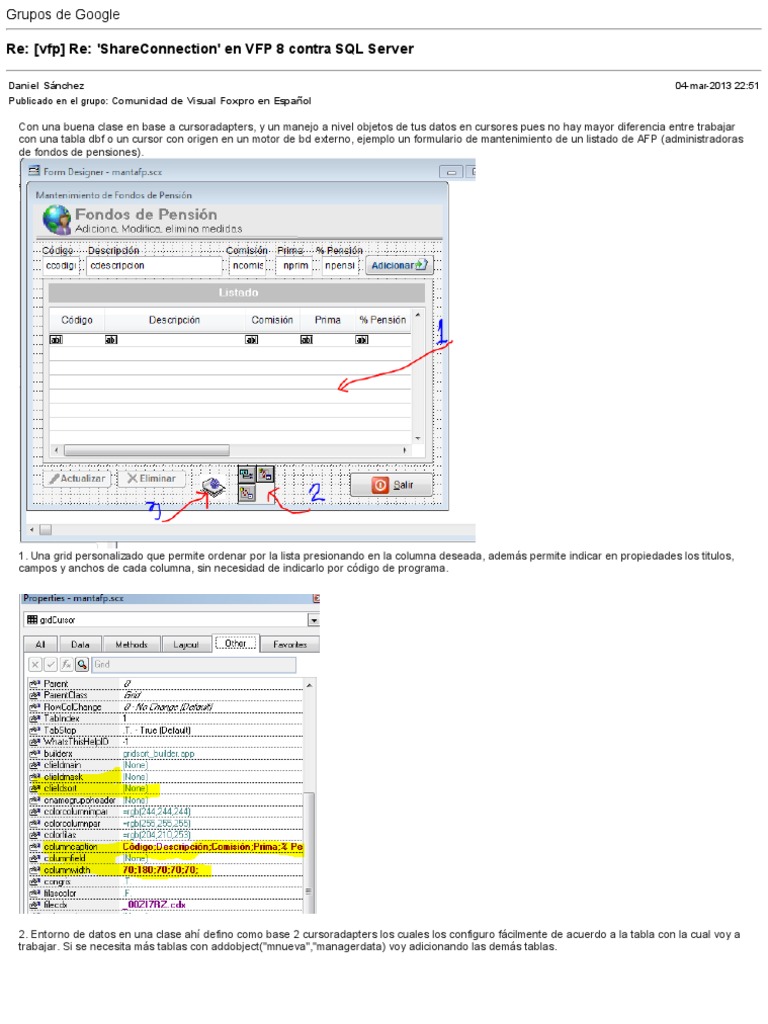 ShareConnection en VFP 8 Contra SQL Server - Grupos de Google | PDF | Servidor SQL de Microsoft ...