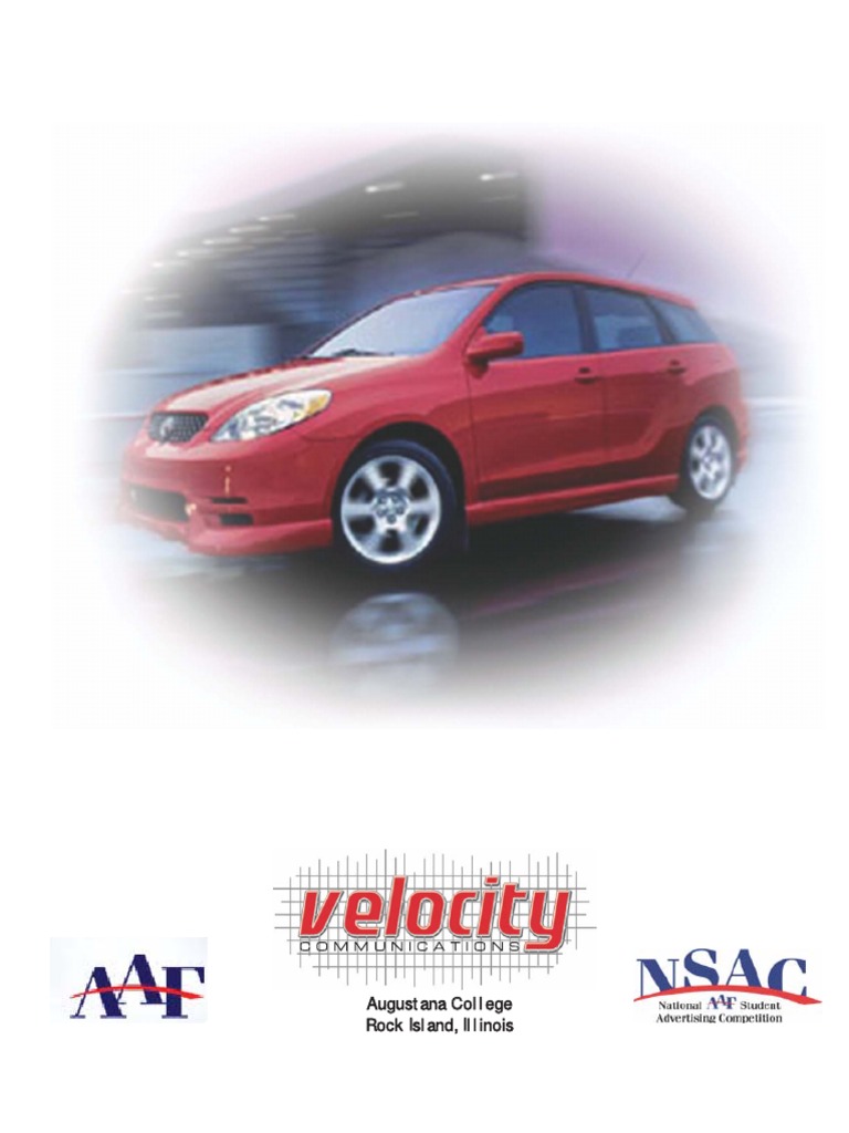 Toyota Matrix Plan | PDF | Target Audience | Television Advertisement