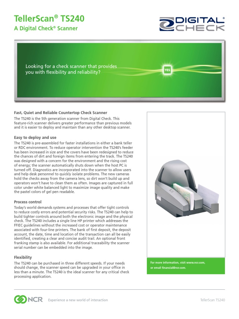 TS 240 Brochure | Image Scanner | Printer (Computing)