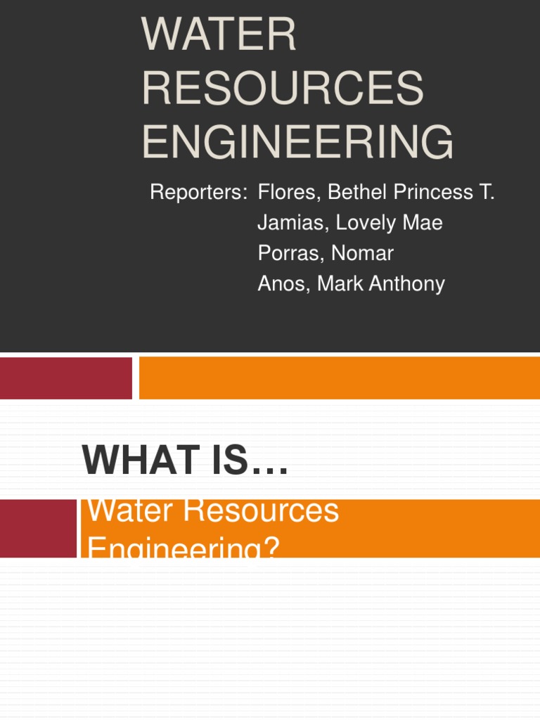 Water Resources Engineering Overview | PDF | Sewage Treatment | Water ...