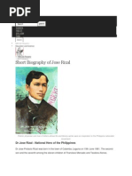 DR Jose Rizal - Biography | PDF | Philippines