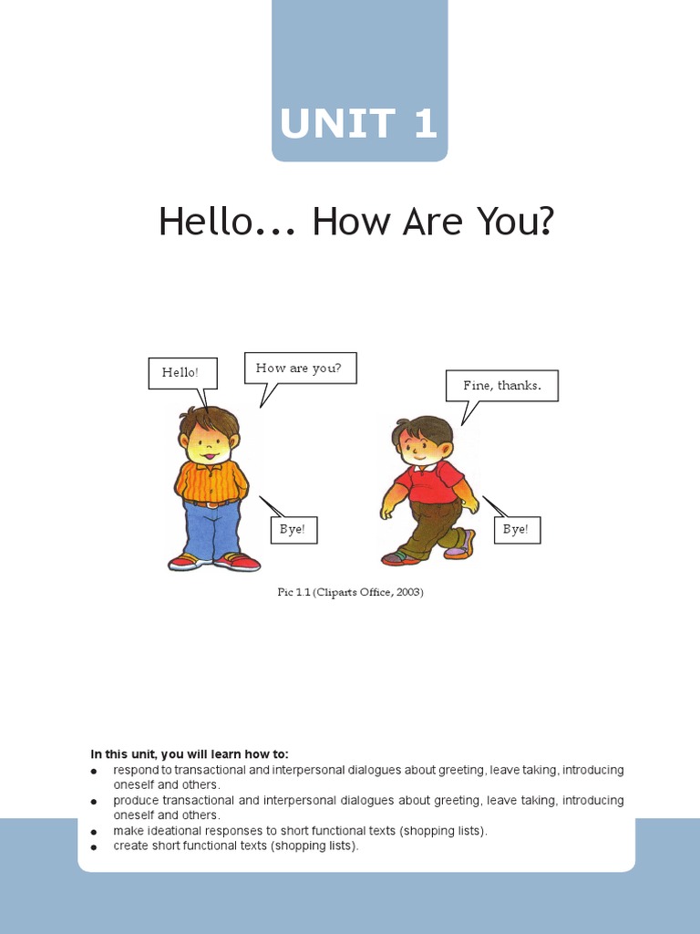 Unit 1: Greetings and Introductions | PDF