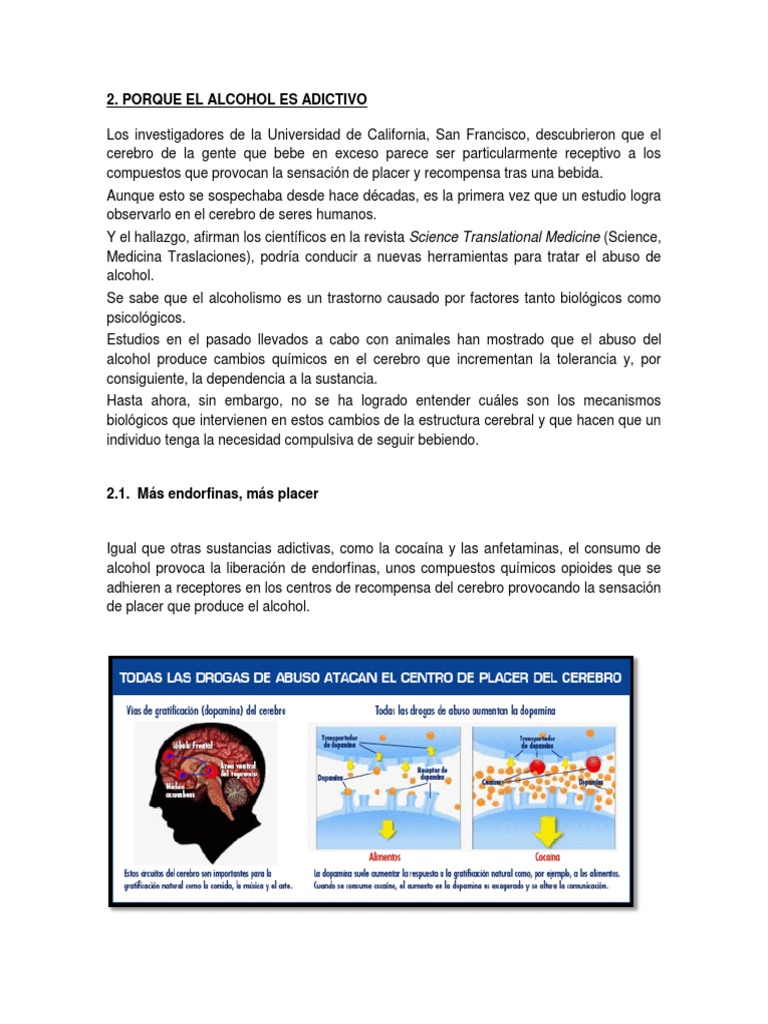 Porque El Alcohol Es Adictivo | PDF | Drogas | Alcoholismo