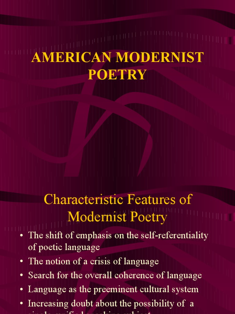 American Modernist Poetry | PDF | Poetry
