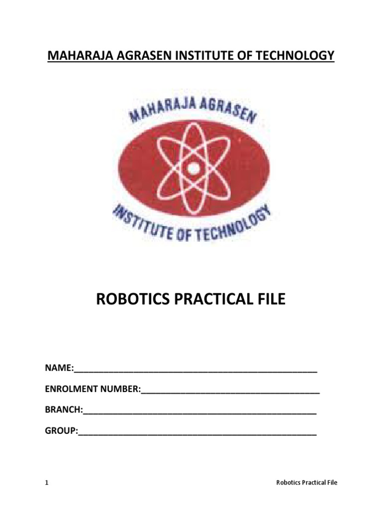 Robotics Practical File | PDF | Icon (Computing) | Robotics