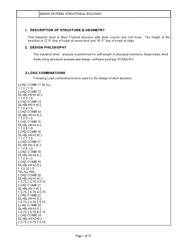 Design of Steel Structural Building | PDF | Components | Civil Engineering