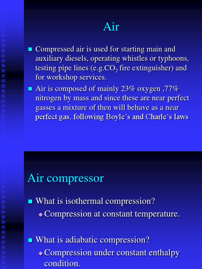 Air Compressor Presentation | PDF | Gas Compressor | Piston