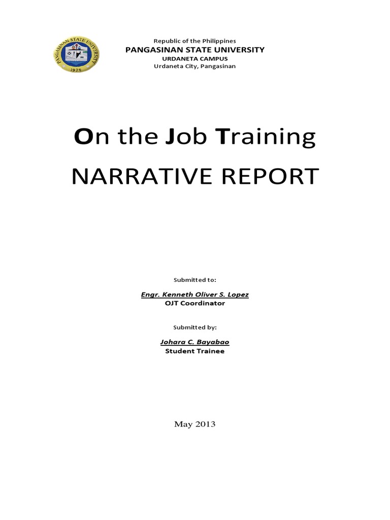 Ojt Narrative Report | PDF | Radio | Broadcasting