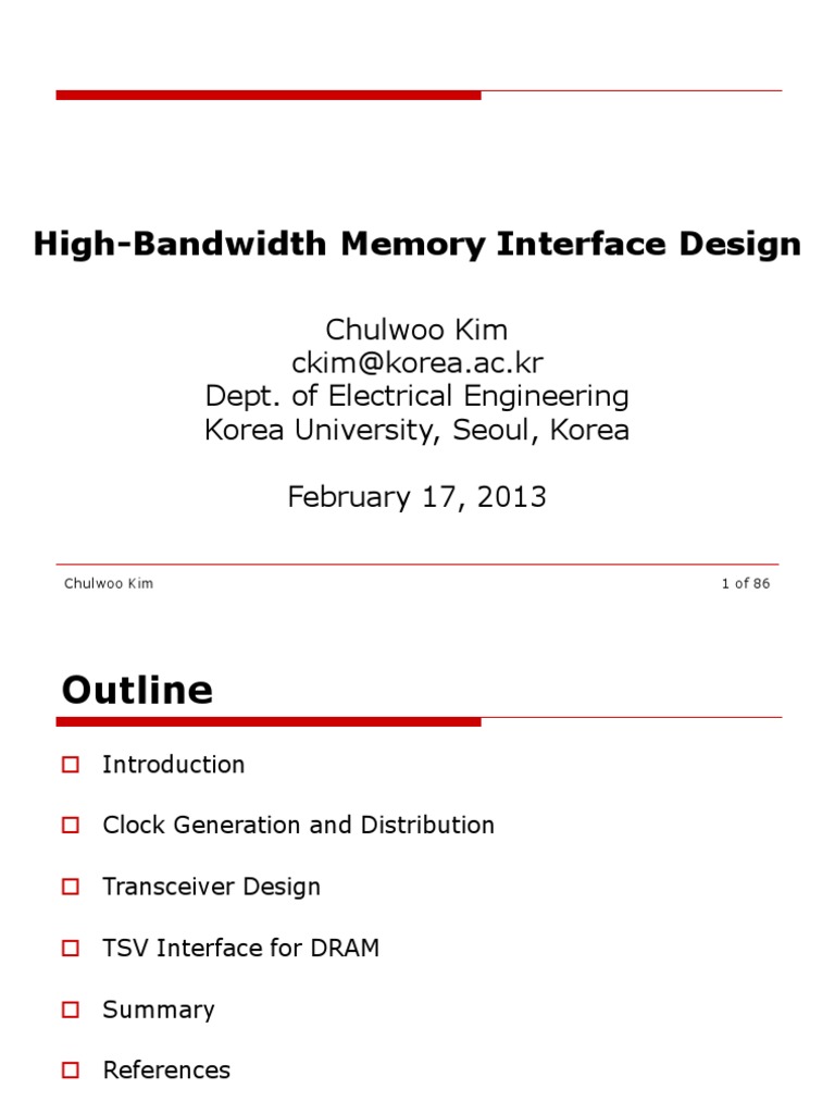 High-Bandwidth Memory Interface Design | PDF | Dynamic Random Access Memory | Computer Data Storage