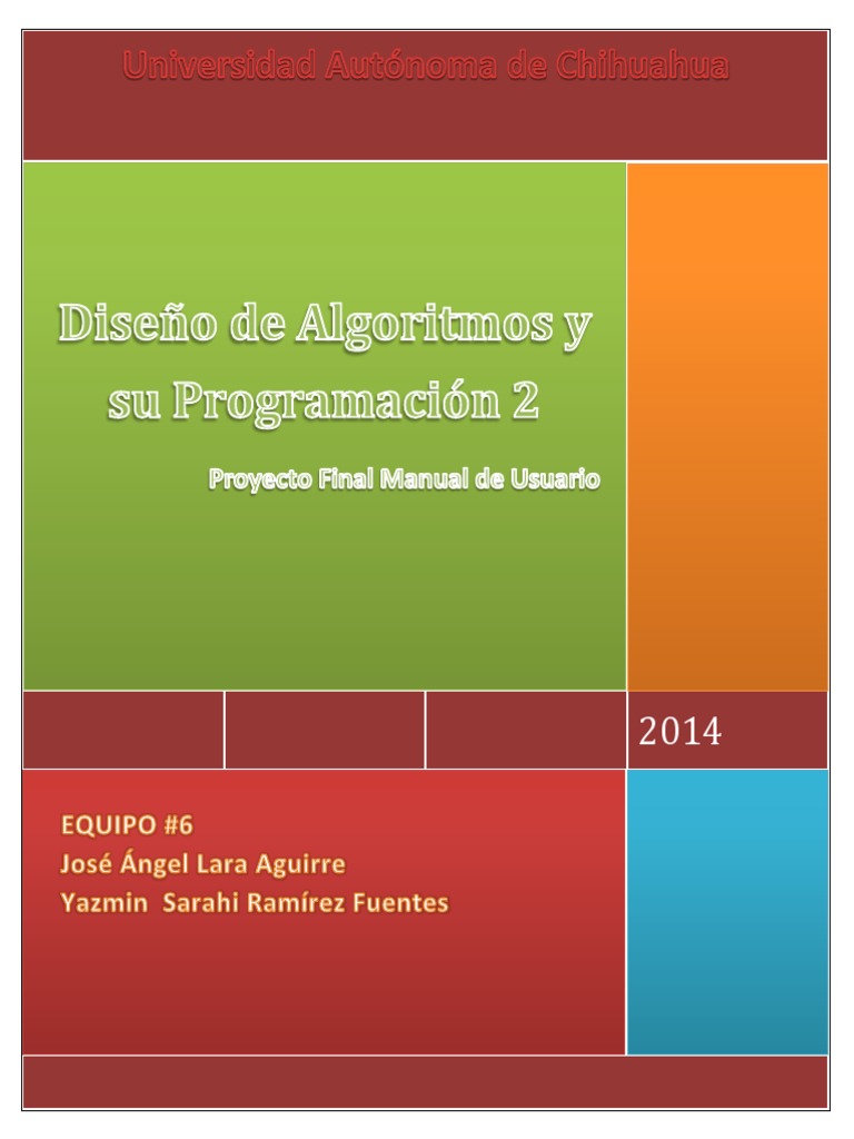 Proyecto Diseño de Algoritmos y Su Programacion 2 | PDF | C ...