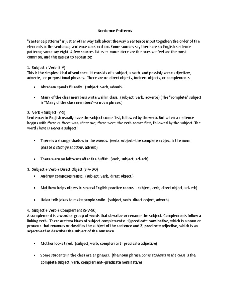 Eng1 Topics | PDF | Verb | Subject (Grammar)