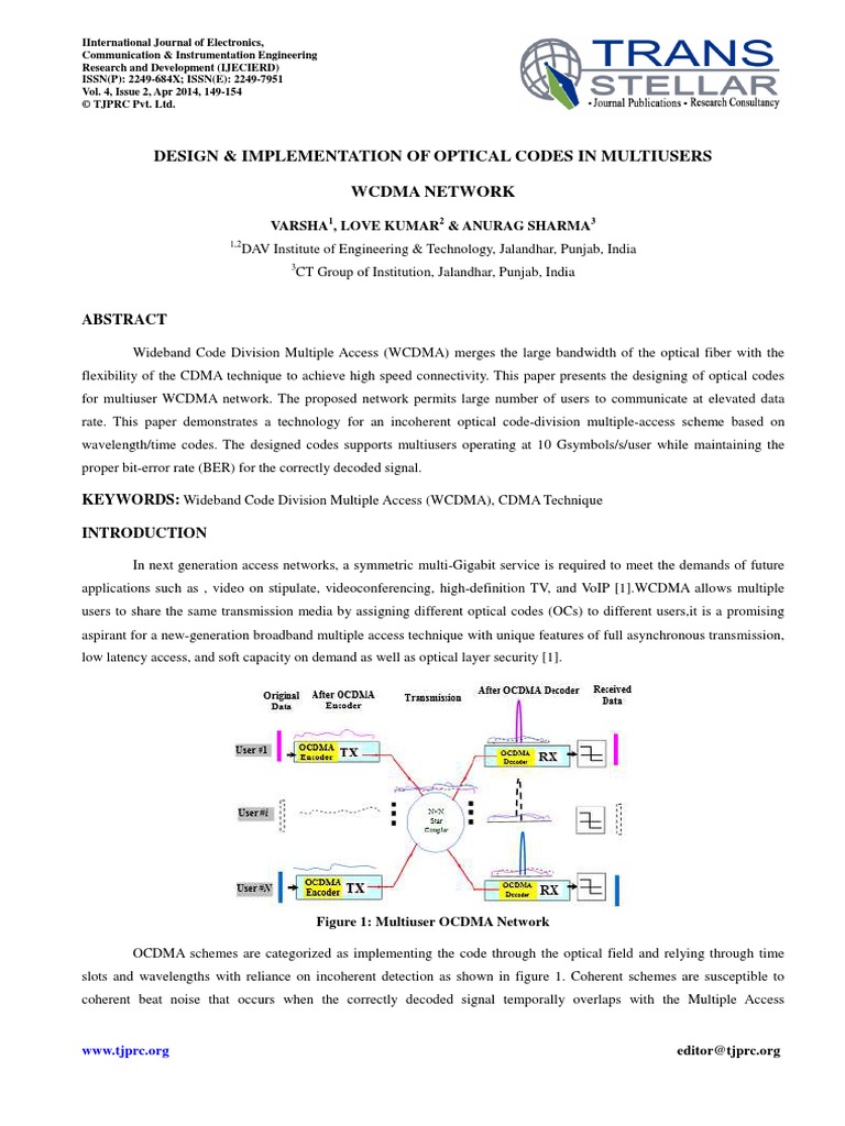 ECE - Design & Implementation - Varsha | PDF | Channel Access Method | Code Division Multiple Access
