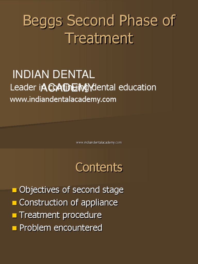 Begg Stage 2-OrTHO / Orthodontic Courses by Indian Dental Academy | PDF ...