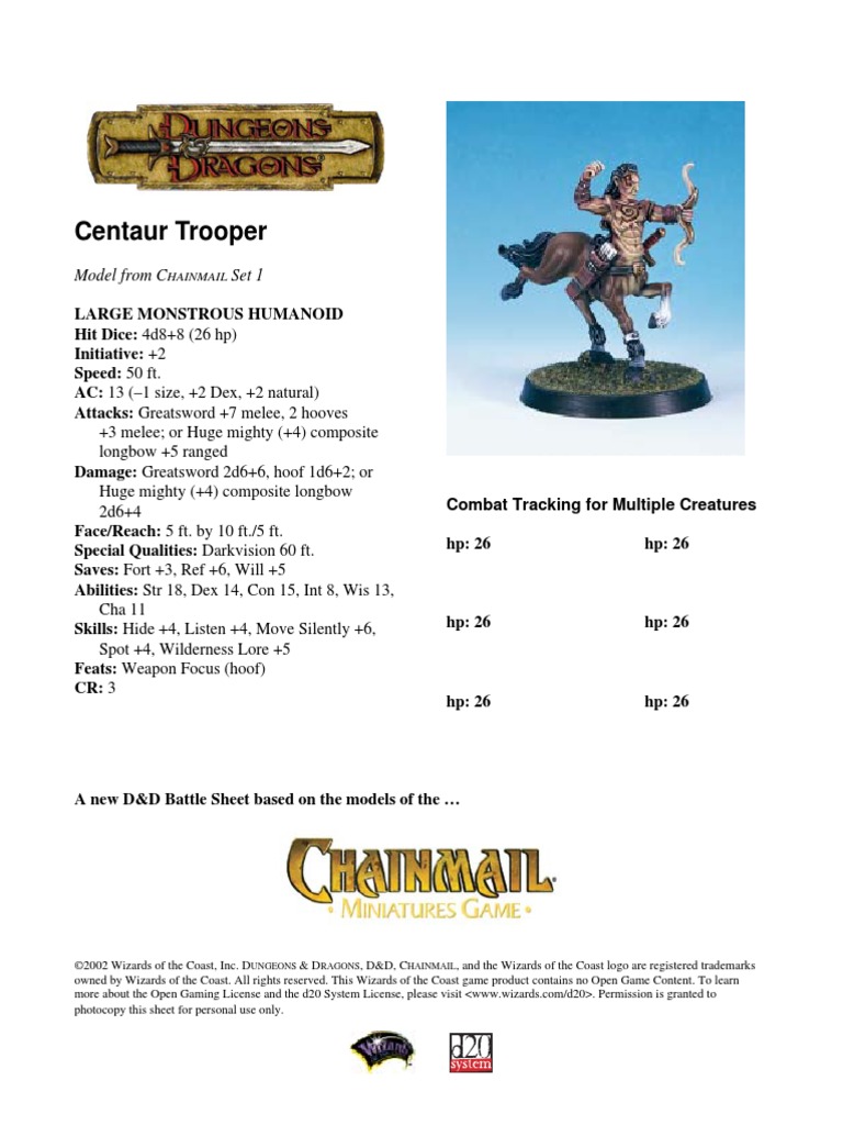 Centaur Trooper: Model From C Set 1 | PDF | Games & Activities