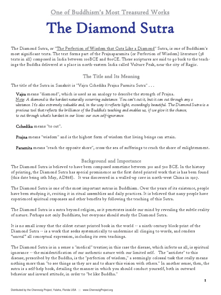 Diamond Sutra | Sutra (34 views)