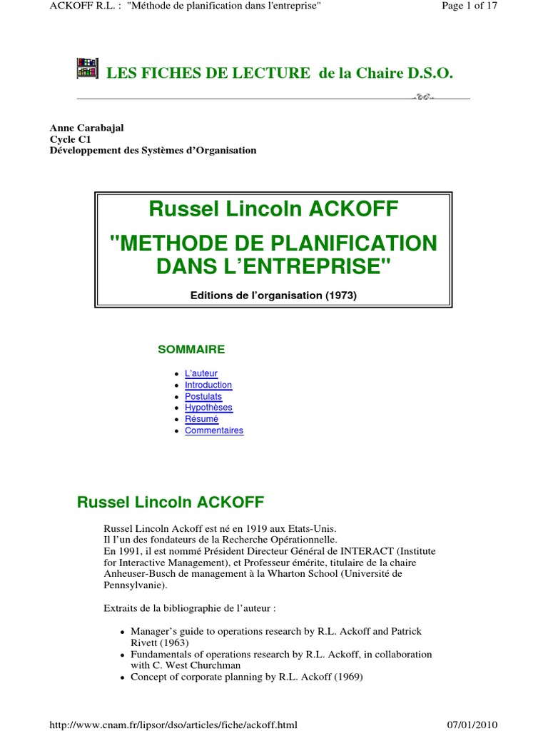 Méthodes de Planification d'Entreprise | PDF | Stratégie militaire ...