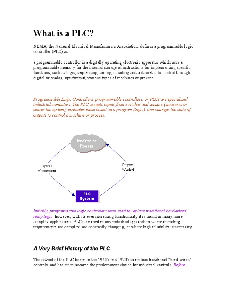 What Is A PLC | PDF | Programmable Logic Controller | Electrical ...