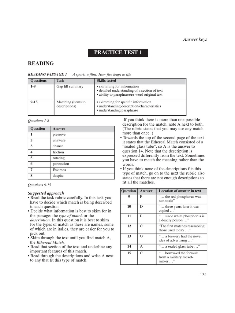 [Cambridge Ielts 1] Practice Test 1 - Key | Speed Reading | Multiple Choice