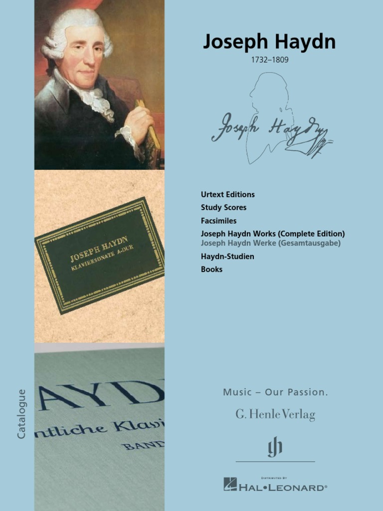 Joseph Haydn: Urtext Editions Study Scores Facsimiles Joseph Haydn ...