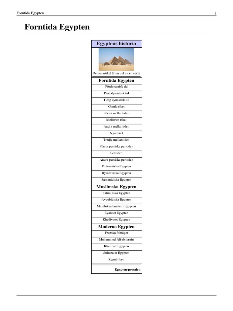 Forntida Egypten | PDF