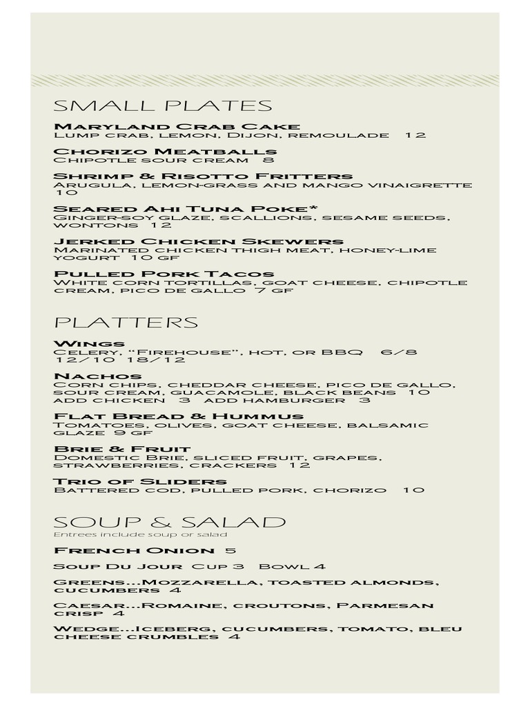 New Menu - Starters | PDF | Cooking, Food & Wine