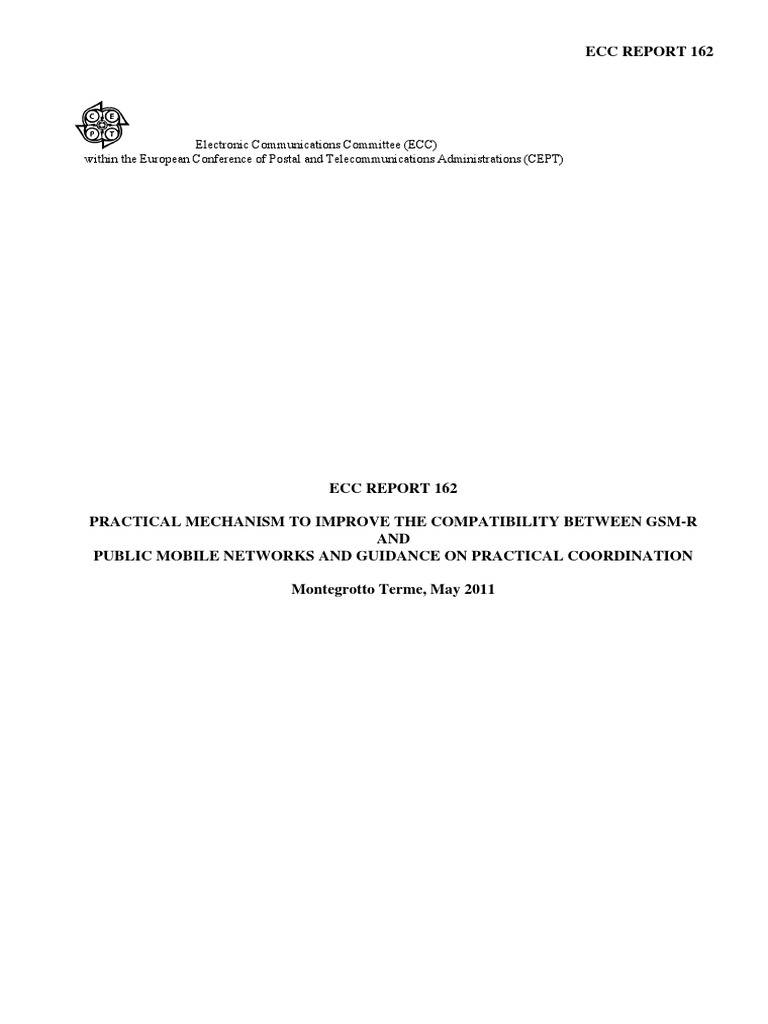 ECC Report 162 | PDF | Cellular Network | Lte (Telecommunication)