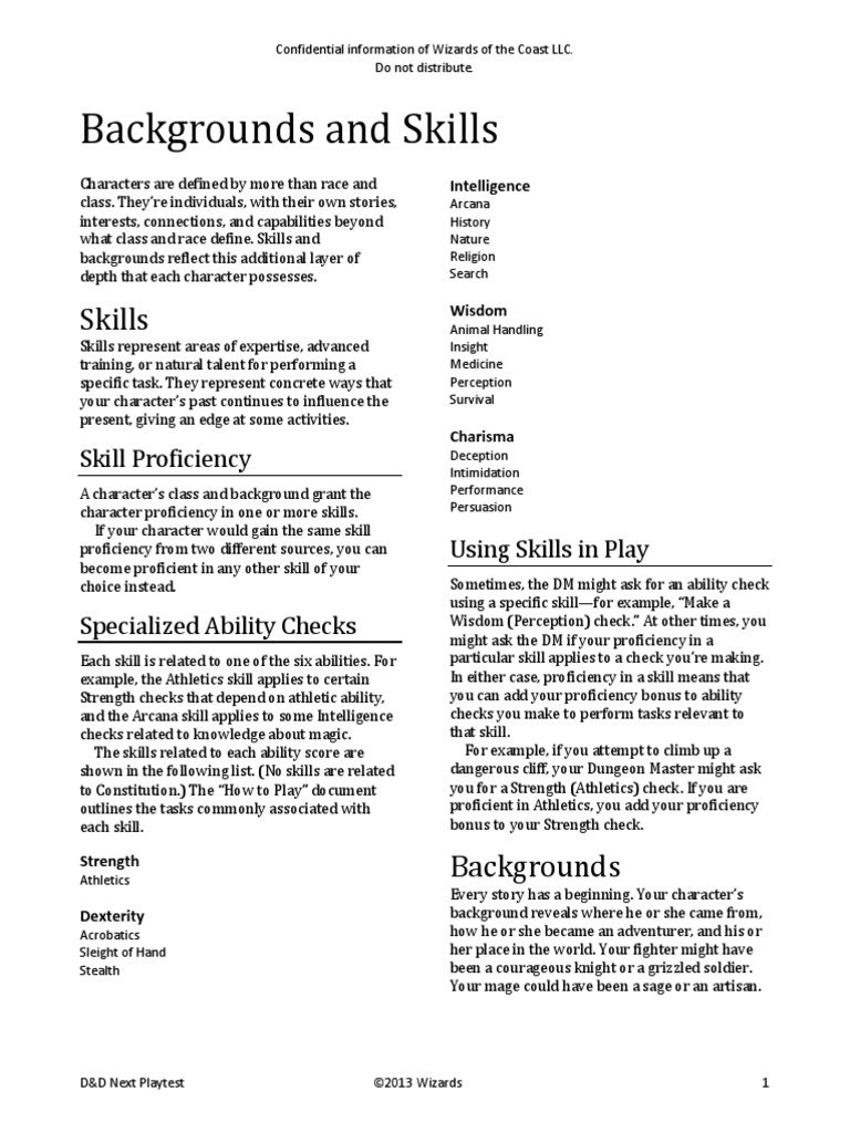 Backgrounds and Skills | PDF | Violence