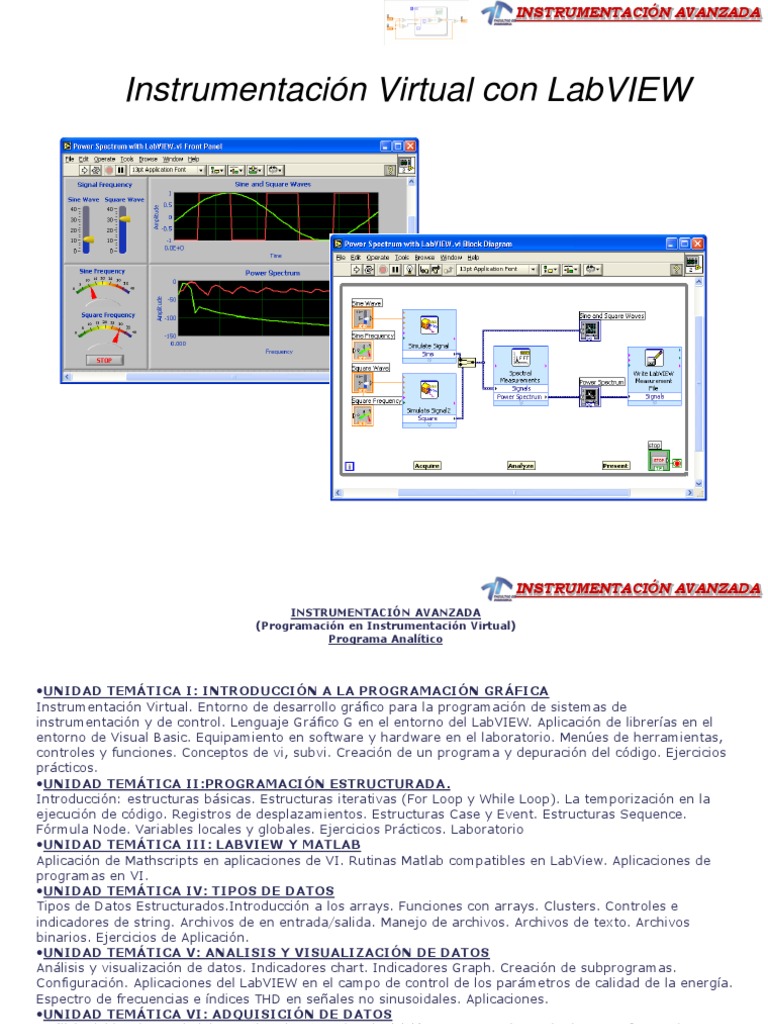 Instrumentación Virtual Con LabVIEW | PDF
