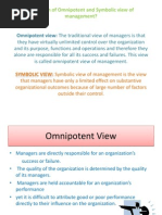 Omnipotent and Symbolic View of Management | PDF | Career & Growth