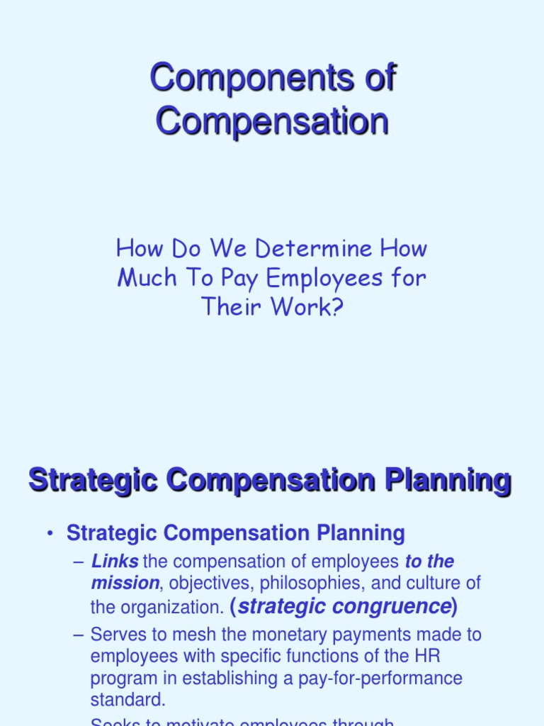 Components of Total Compensation | Download Free PDF | Employee ...