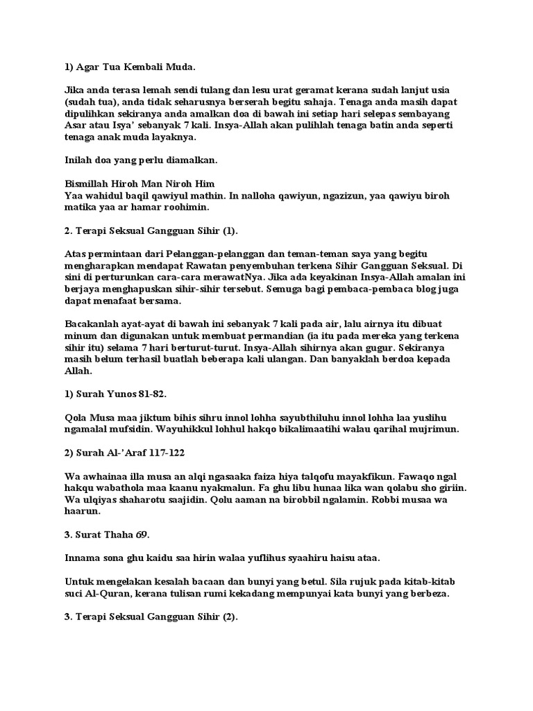 Doa Menguatkan Zakar Dan Batin | PDF | Kesehatan Holistik