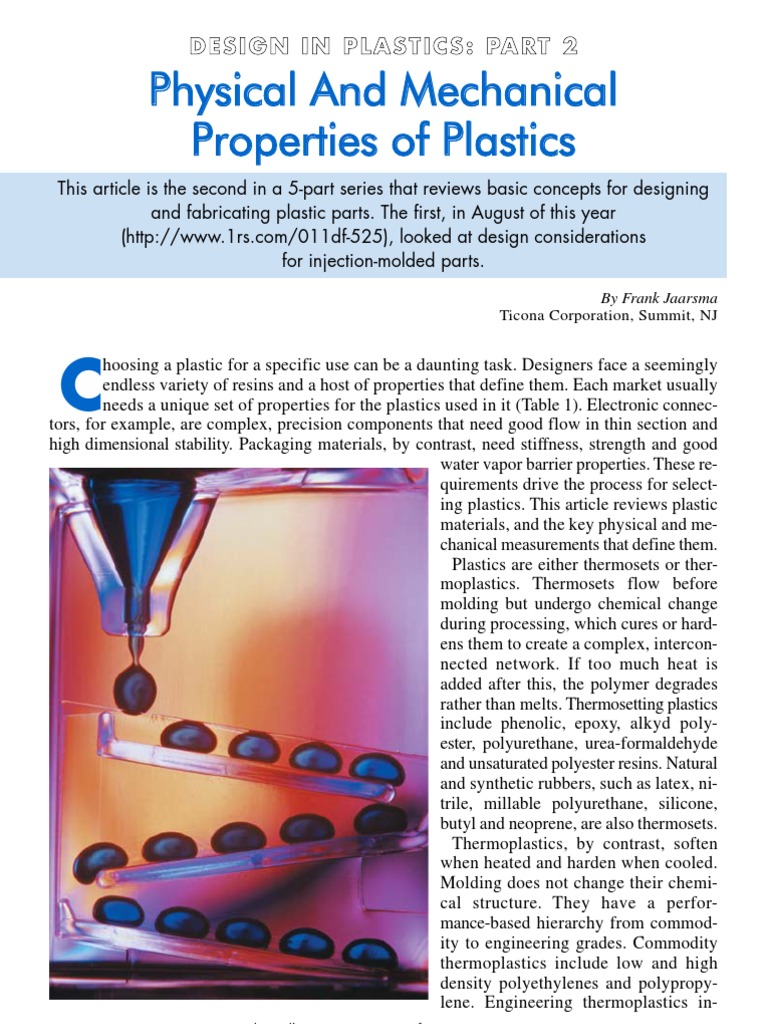 Designing in Plastics Part 2 | PDF