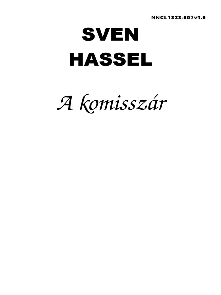 Sven Hassel A Komisszar | PDF