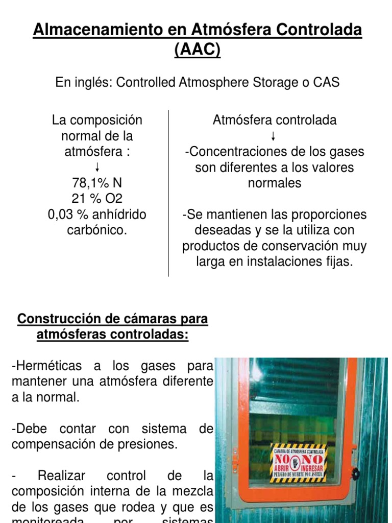 Almacenamiento en Atmósfera Controlada | PDF | Atmósfera | Presión