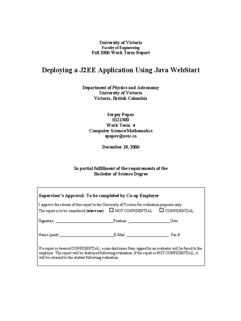 Deploying A J2EE Application Using Java WebStart | PDF | Software Engineering | Software