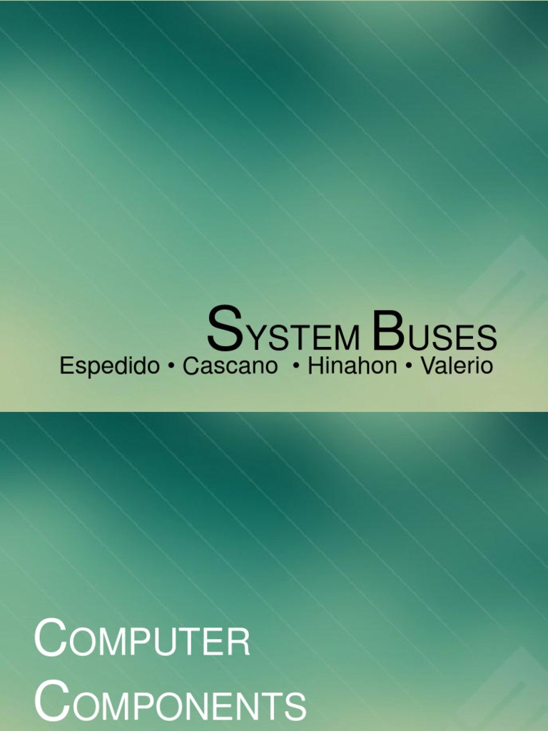 Chapter 3 System Buses (Based On William Stallings | PDF | Central ...