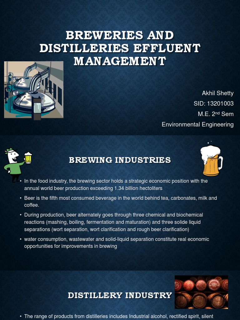 Effluent Management in Breweries & Distilleries | PDF | Brewing | Malt