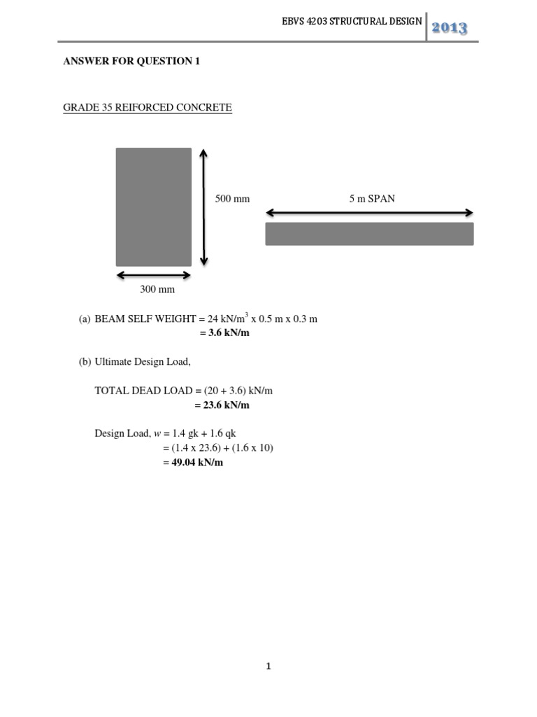 Structural Design of Reinforced Beams | PDF | Continuum Mechanics ...