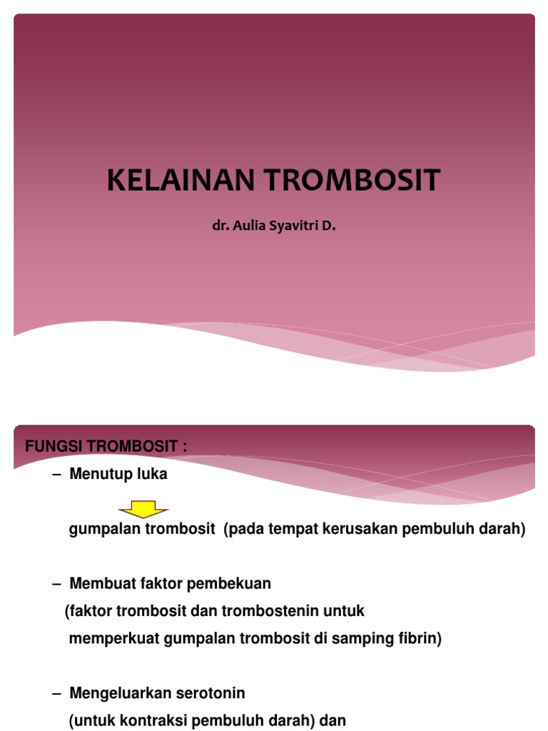 Kelainan Trombosit | PDF