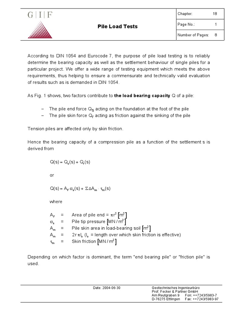 Pile Load Test | PDF | Deep Foundation | Calibration