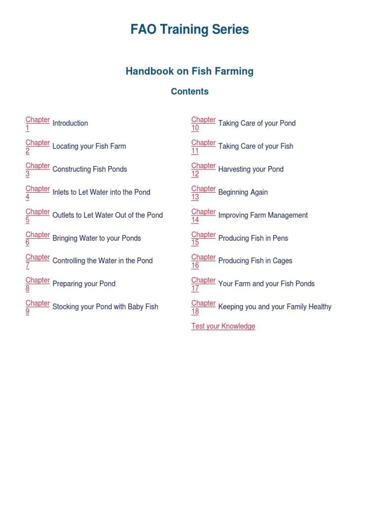 FAO Fish Handbook Fish Farming | Manure | Compost