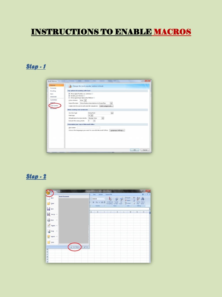 How to Enable Macros in Excel | PDF
