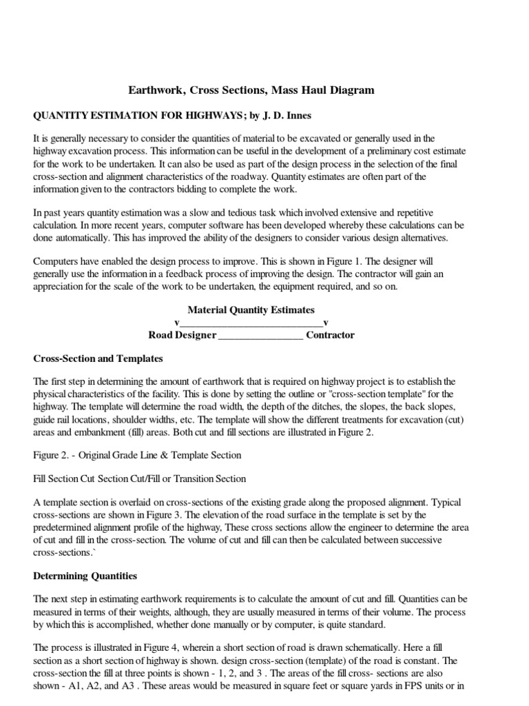 Earthwork Volume Calculation Guide | PDF | Area | Cross Section (Physics)