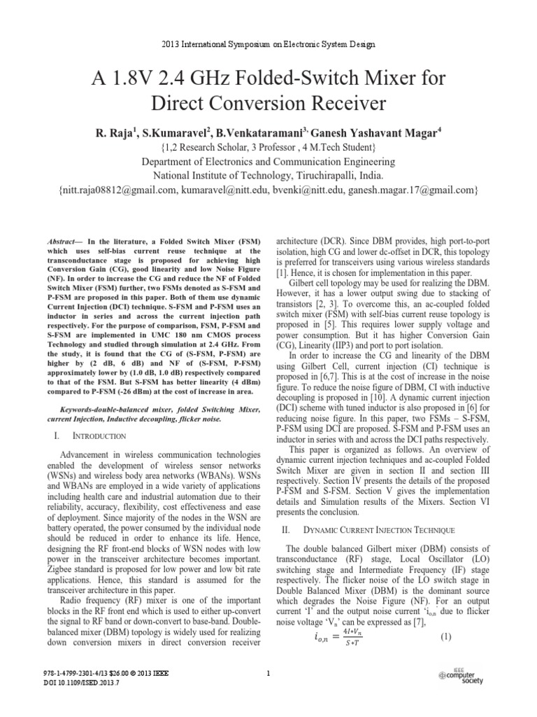 Mixer Ised 2013 | PDF | Inductor | Electronic Engineering