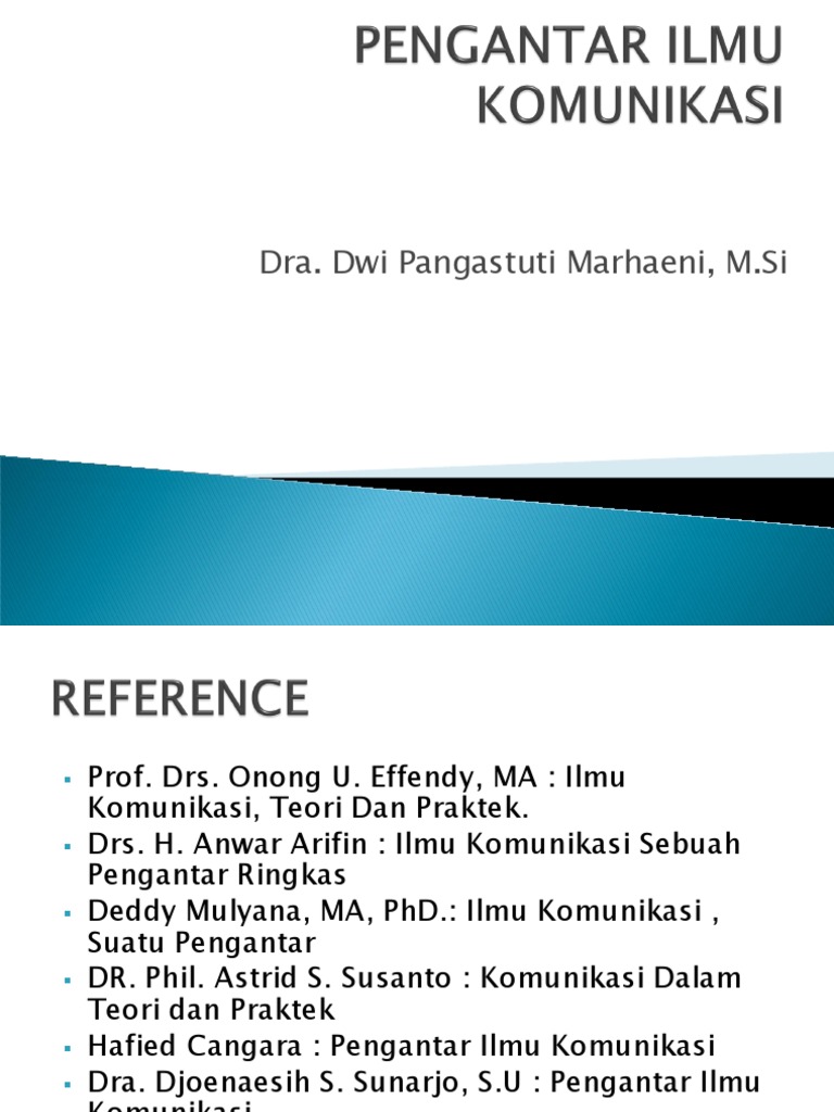 Pengantar Ilmu Komunikasi | PDF